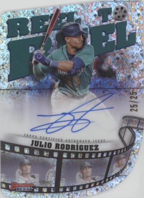 2023 Bowman's Best - Reel to Reel Die-Cuts Autographs Julio Rodriguez # ...