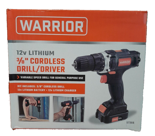 Warrior 12v Lithium-ion 3/8 In Cordless Drill /driver 792363573665| eBay