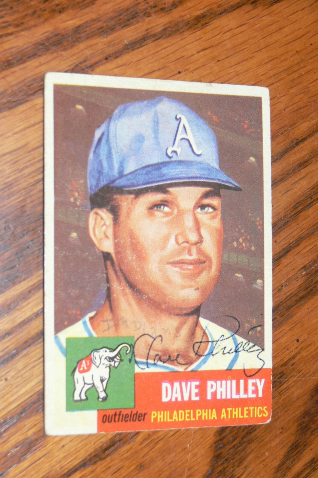 DAVE PHILLEY SIGNED AUTOGRAPHED 1953 TOPPS CARD # 64 PHILADELPHIA ...