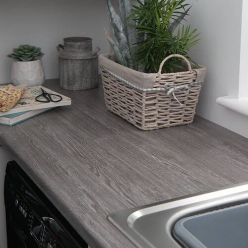 Oak Grey dc fix self-adhesive vinyl kitchen wrap for worktops 67.5cm ...