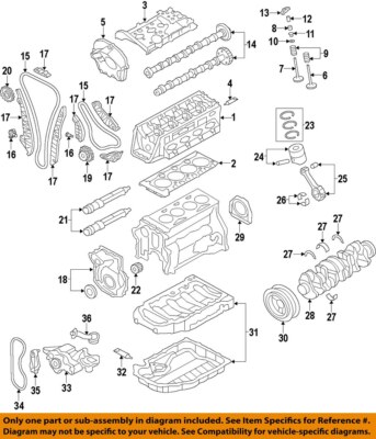 AUDI OEM 15-17 A3-Oil Pan Gasket 06K103649J | eBay