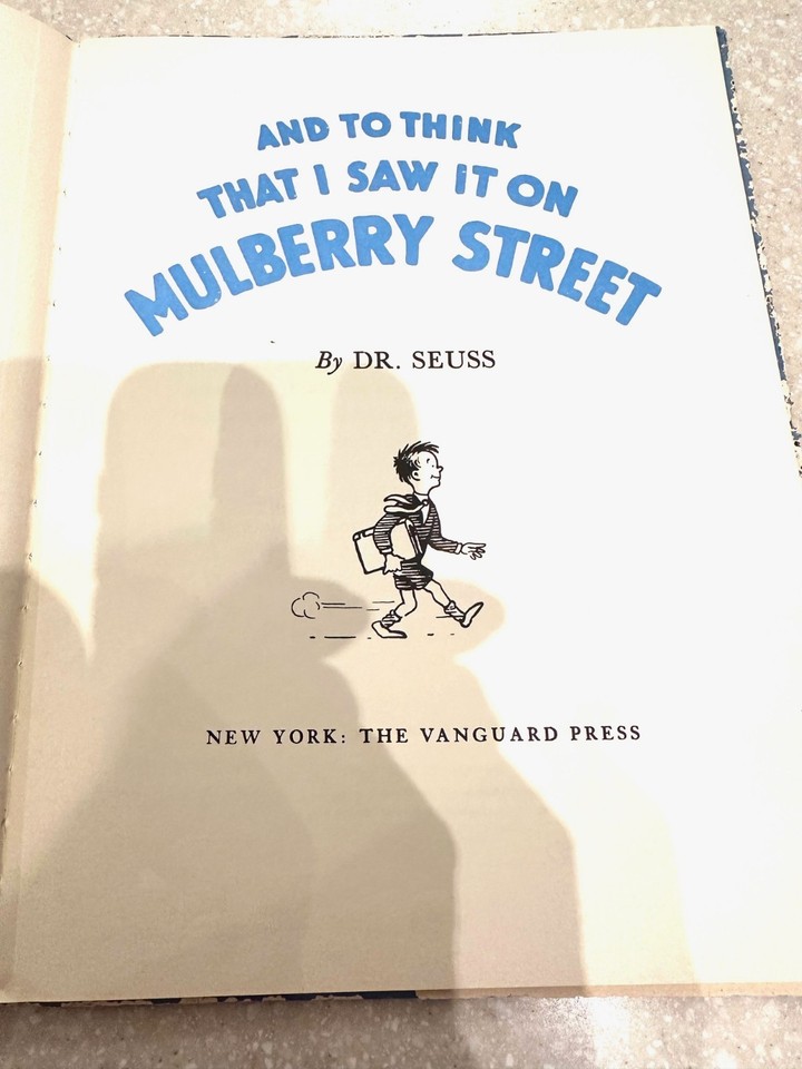 "And to Think That I Saw It On Mulberry Street" Dr Seuss, c1937, HB, JC ...