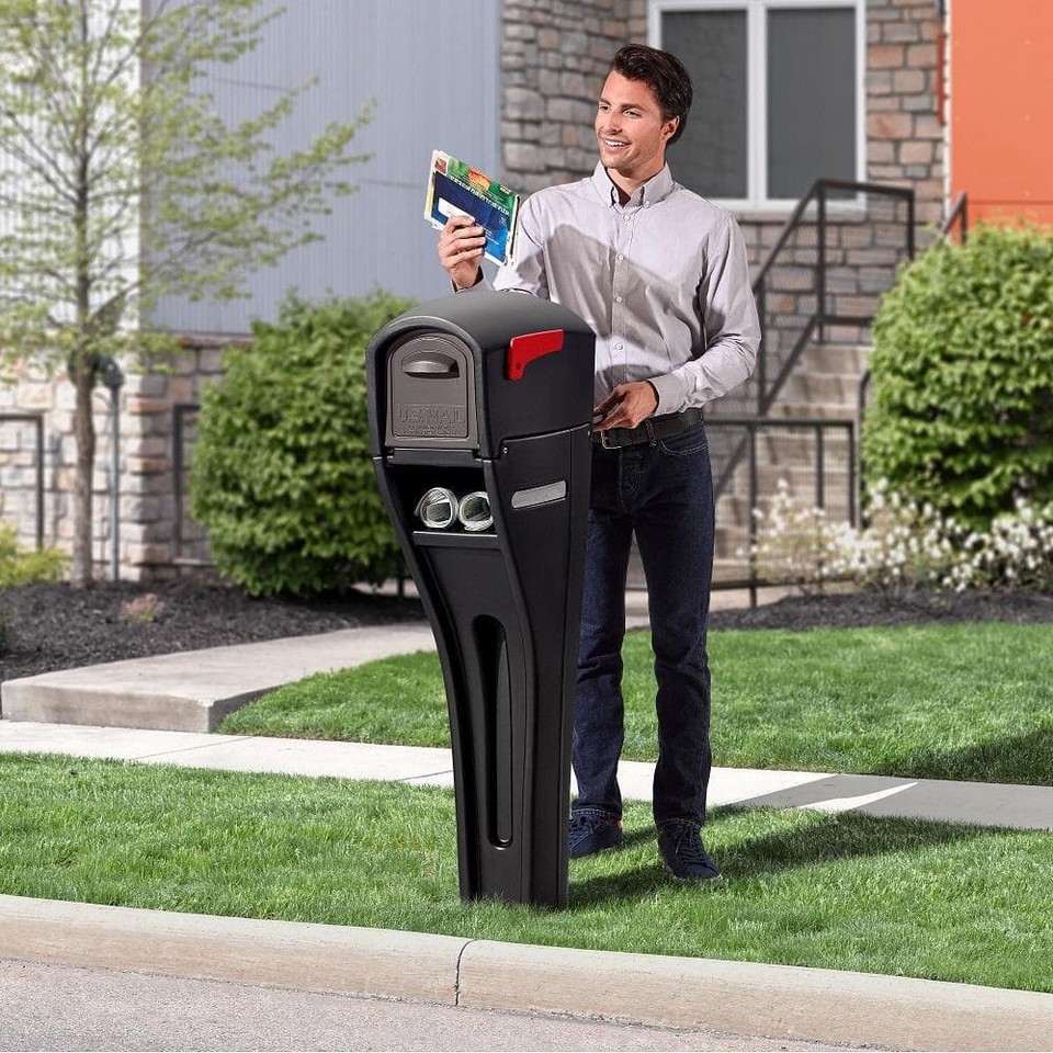 Step2 MailMaster Streamline Large Resin Overpost Mailbox & Post Combo ...