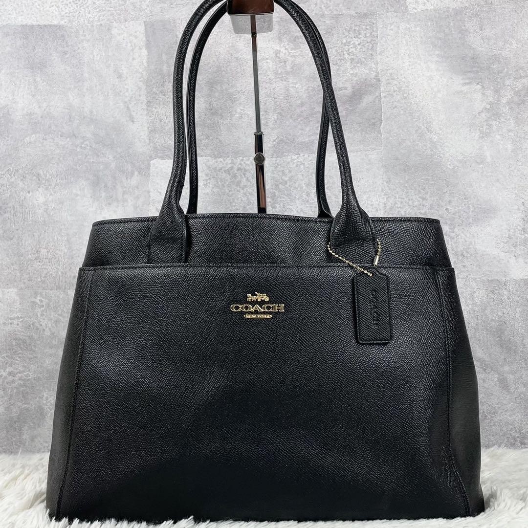 Coach Casey Leather Tote Bag Black Shoulder Handbag G… - Gem