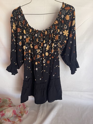 Roper Woman’s Size Small Western Off The Solder Shirt With Floral ...