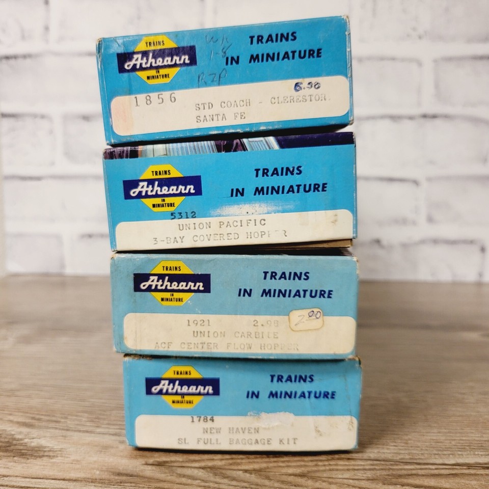 VINTAGE ATHEARN HO 4x UNION SANTA NEW HAVEN TRAIN MODEL KIT RAILROAD ...