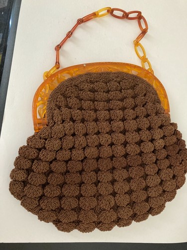 vintage brown crochet - Gem