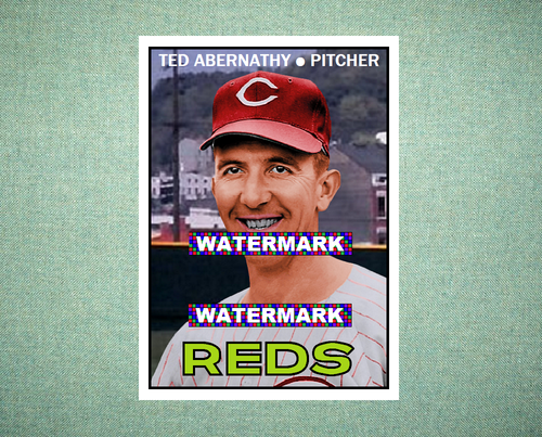 Ted Abernathy Cincinnati Reds 1967 Style Custom Baseball Art Card | eBay