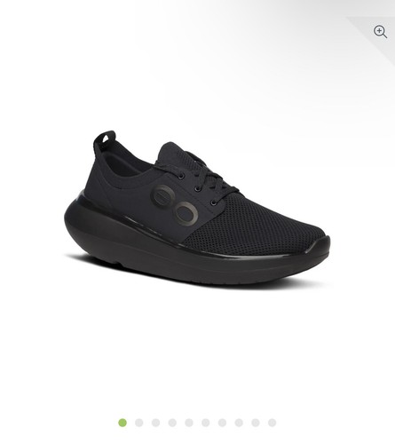 New Oofos Men’s Size 10 Oomy Stride Black Sneakers comfortable $180 MSRP | eBay