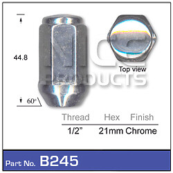 NICE PRODUCTS Chrome Nut B245 B245 | eBay Australia
