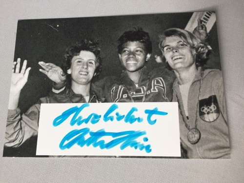 JUTTA HEINE Olympia 1960/2 x 2. Leichtathletik 200m/4x100m signed Foto ...