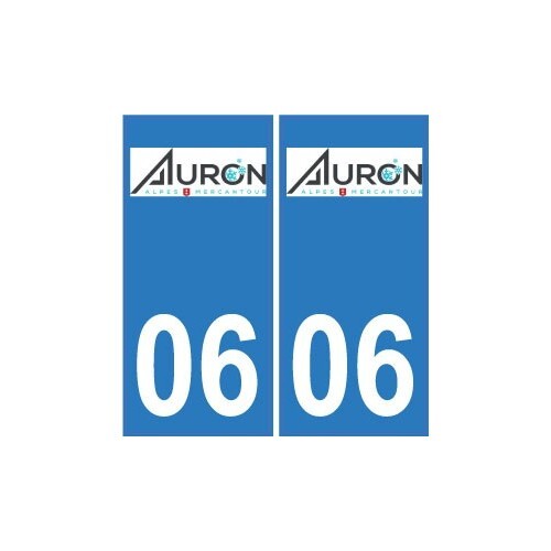 06 Auron logo autocollant plaque immatriculation auto ville sticker | eBay