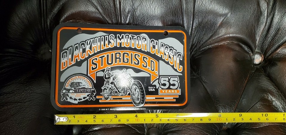 1995 STURGIS, SOUTH DAKOTA motorcycle license plate Blackhills HARLEY ...