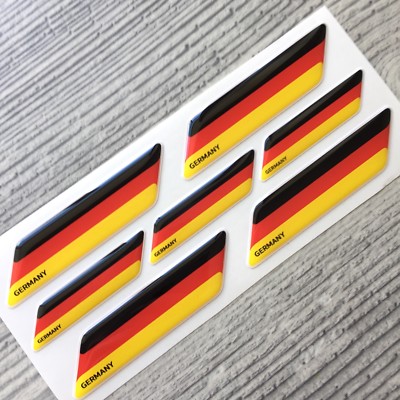 Germany German flag 3d domed emblem decal sticker car tuning | eBay