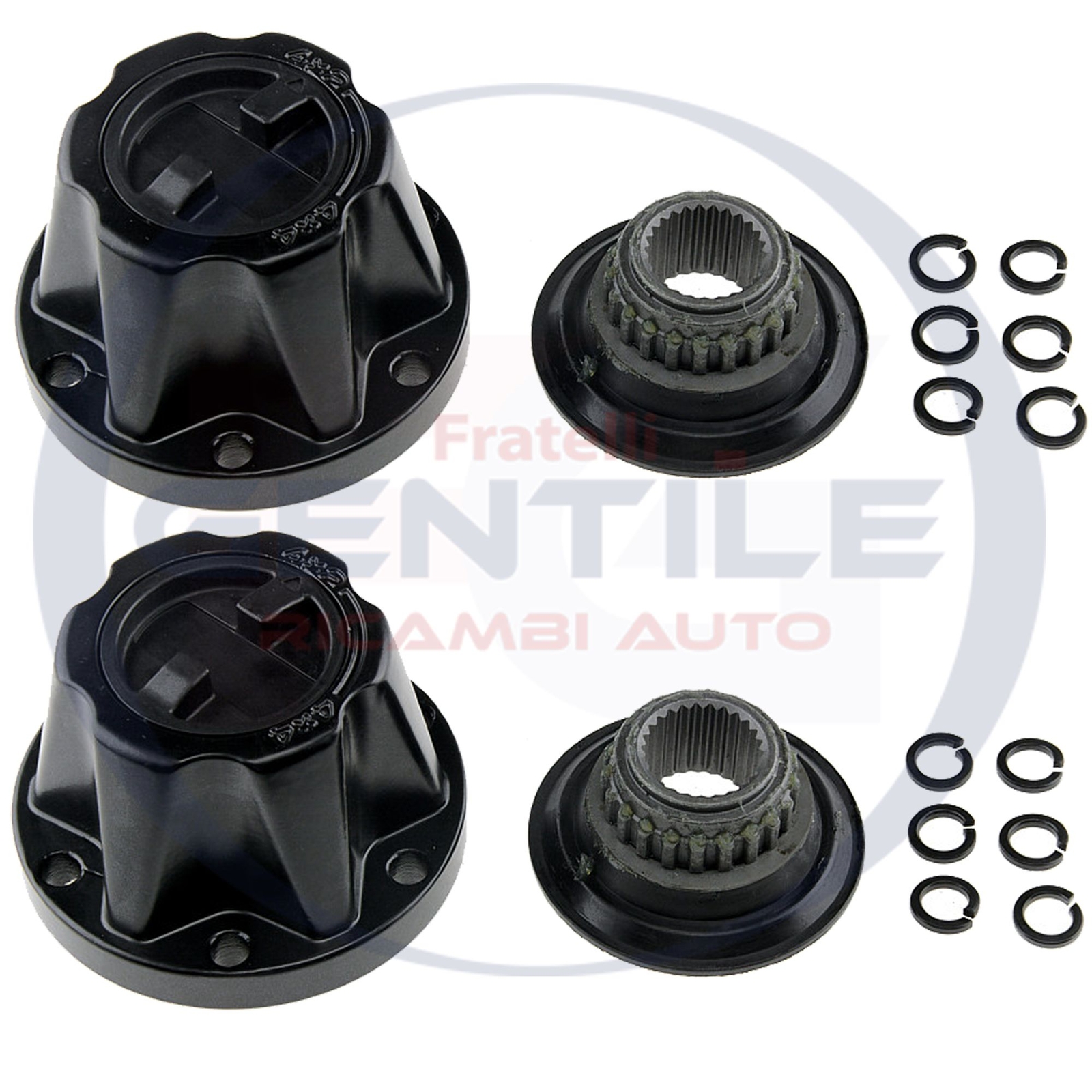 MOZZI RUOTA LIBERA SUZUKI SAMURAI 83 > VITARA 88 > JIMNY CAVE 27 PEZZI ...