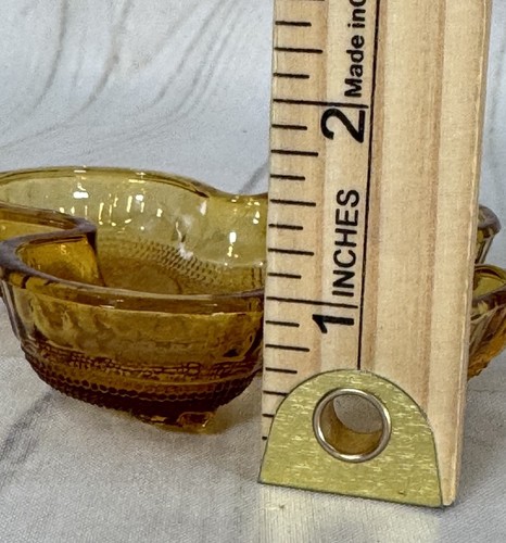 Vintage Tiara Indiana Amber Glass Clover Shamrock Trinket Dish | eBay