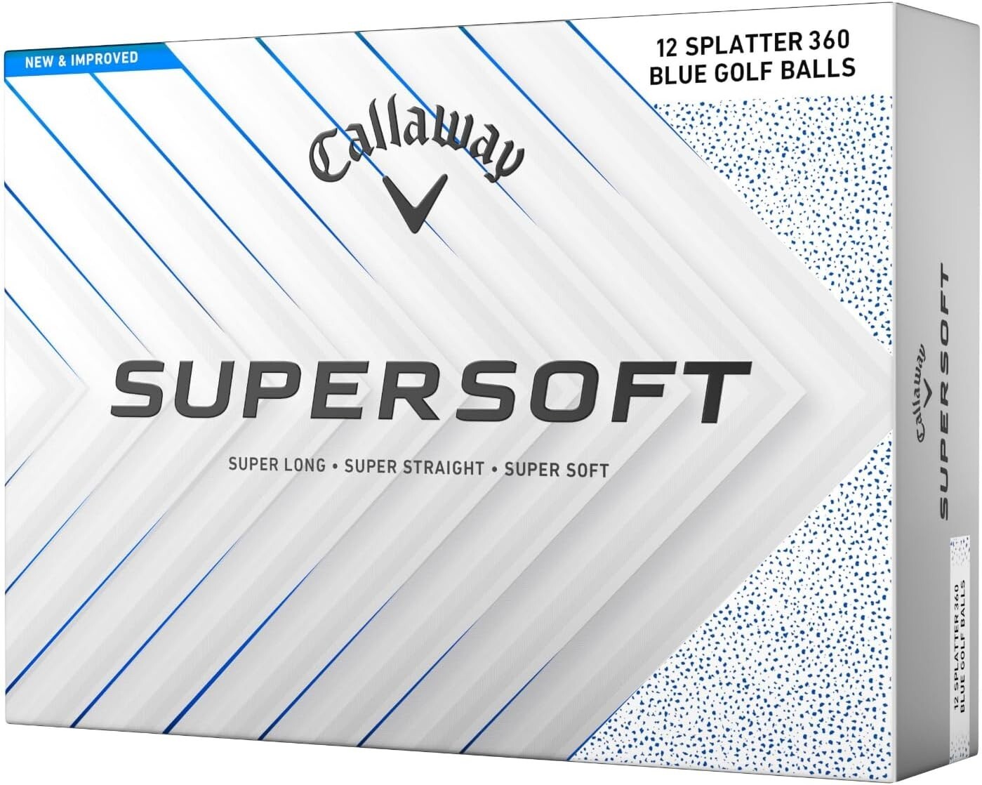 Callaway Golf Ball SUPERSOFT 25 Blue Splatter White 1 dozen 12 Balls ...