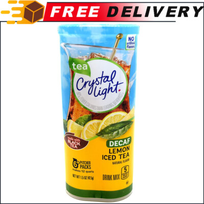 Crystal Light Decaf Lemon Iced Tea Natural Flavor Drink Mix, 12-Quart ...