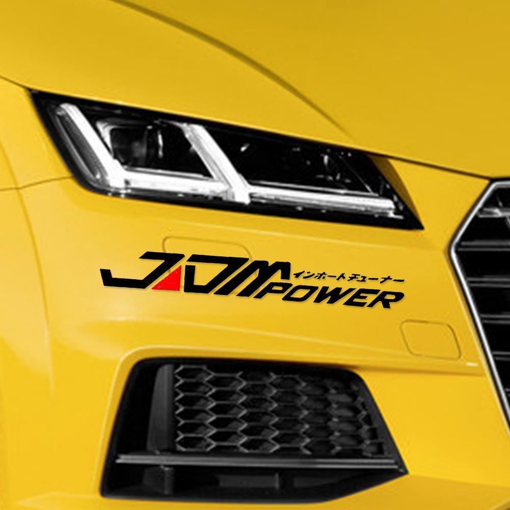 Power Car Stickers Reflective Auto Bumper Styling Decals Decor (Black ...