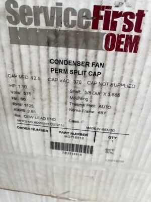 Trane / Service First Condenser Fan Motor MOT18818 (NEW) | eBay