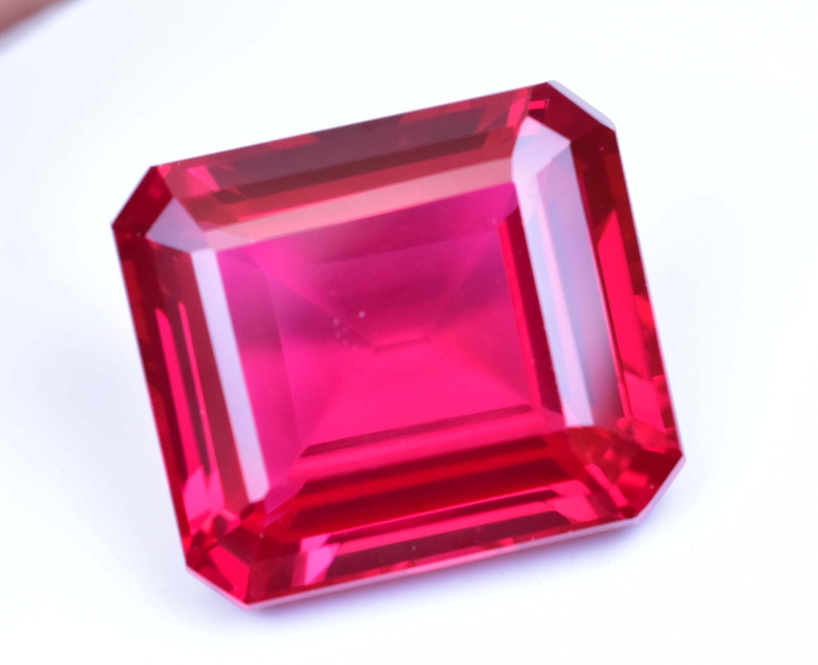 Flawless Natural Mogok Pink-Red Ruby 54.75 Ct Octagon Certified Loose ...