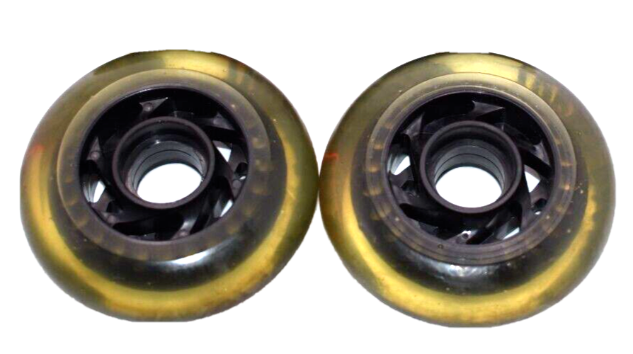 Set of 2 KRYPTO Turbo Racer Inline Roller Hockey Skate Wheels - Clear ...