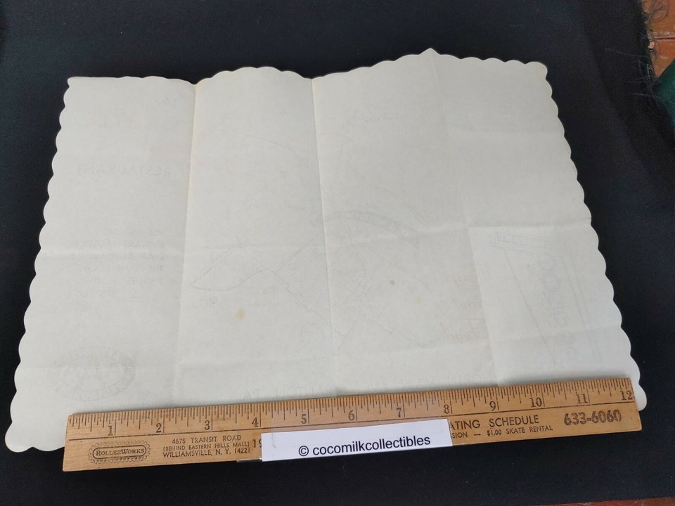 Vintage 1970s The Castle Restaurant Place Mat Scranton Pennsylvania ...