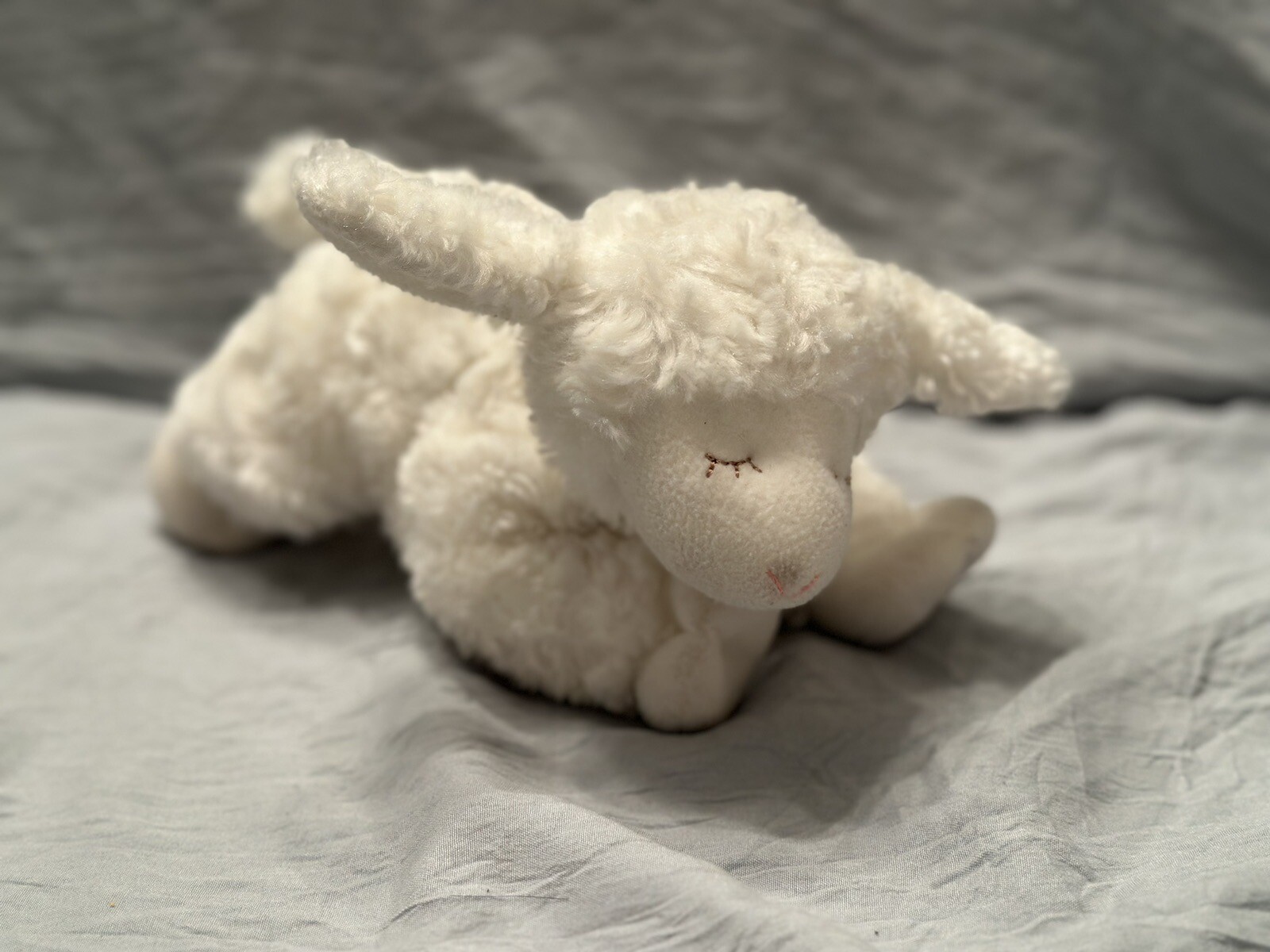 Baby Gund WINKY Lamb Sheep White Stuffed Plush Animal Toy Rattle #58133 ...