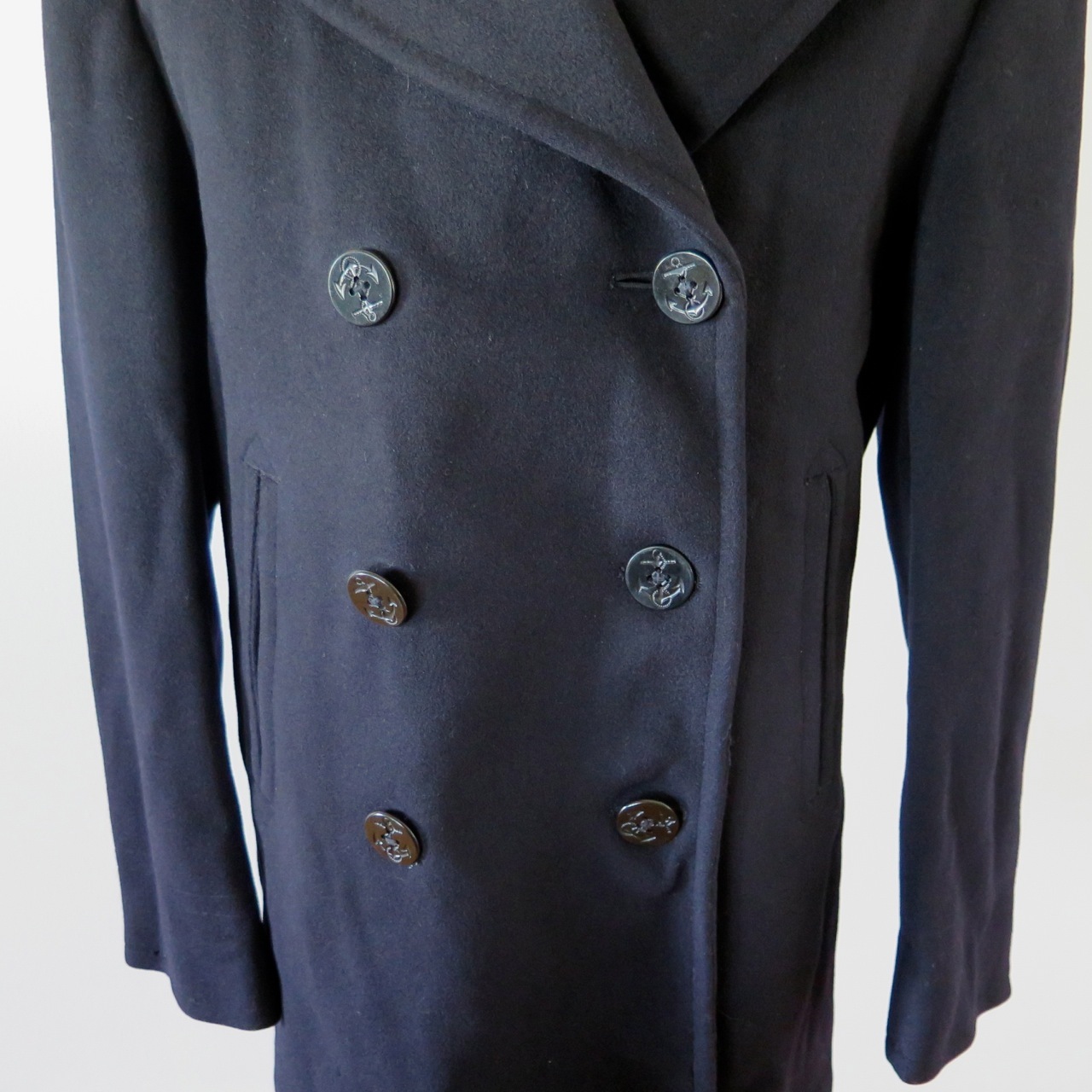 VINTAGE ORIGINAL 1940's USN US NAVY PEA COAT SIZE 40 CLOTHING SUPPY ...