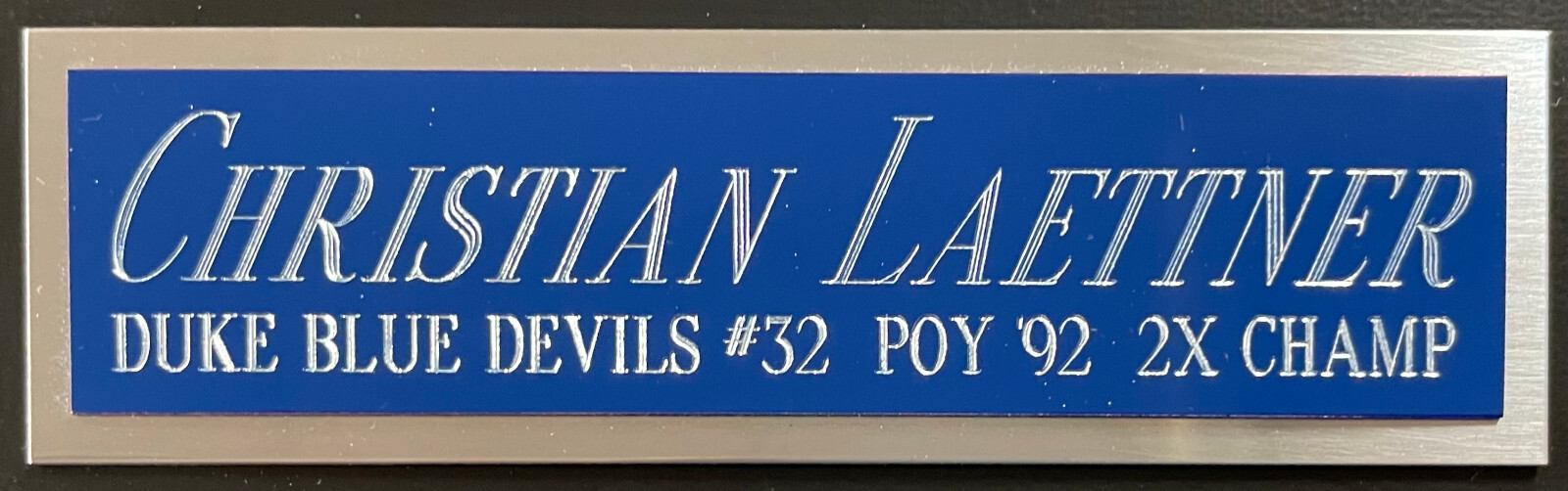CHRISTIAN LAETTNER DUKE NAMEPLATE FOR AUTOGRAPHED Signed JERSEY ...