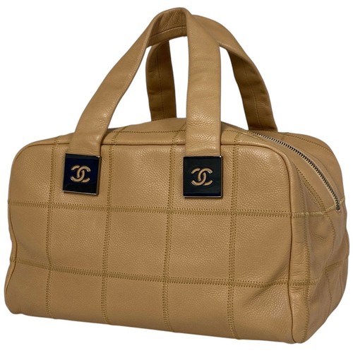 CHANEL Choco Bar Handbag Coco Mark Mini Boston Handbag Handbag Gift ...