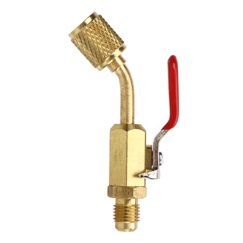 6PCS Refrigerant Angled Compact Ball Valve Fit For R410A R134A R12 R22 ...