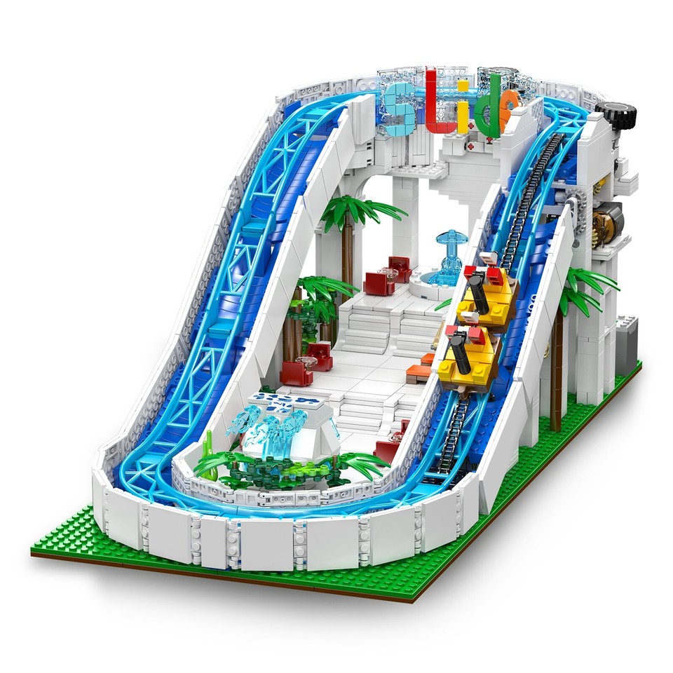 Mould King 11021 Water Slide Amusement Park Building Block Creative ...