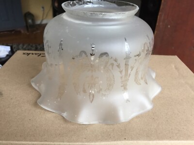 antique gas lamp fixture light globe shade globe victorian etched greek ...