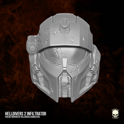 Hell Heckdivers 2 Infiltrator v3 custom head for video game action ...