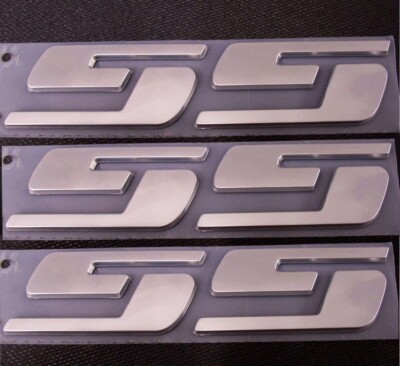 3pcs Chrome SS Emblems Badges Nameplate 3D Logo For Silverado Truck ...