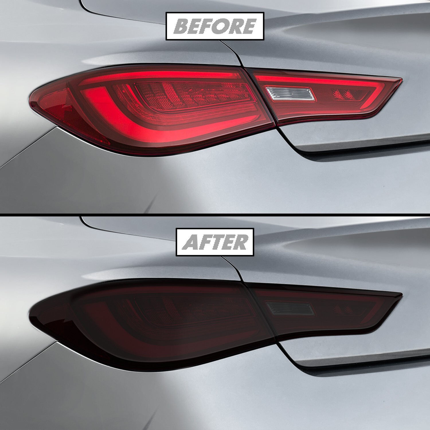 FOR 2017-2022 Infiniti Q60 Tail Light SMOKE Precut Vinyl Tint Overlays ...