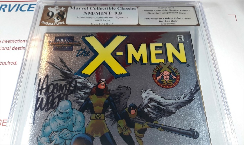 💥 PGX 9.8 ADAM KUBERT SIGNED X-MEN #1 MARVEL COLLECTIBLE CLASSICS ...