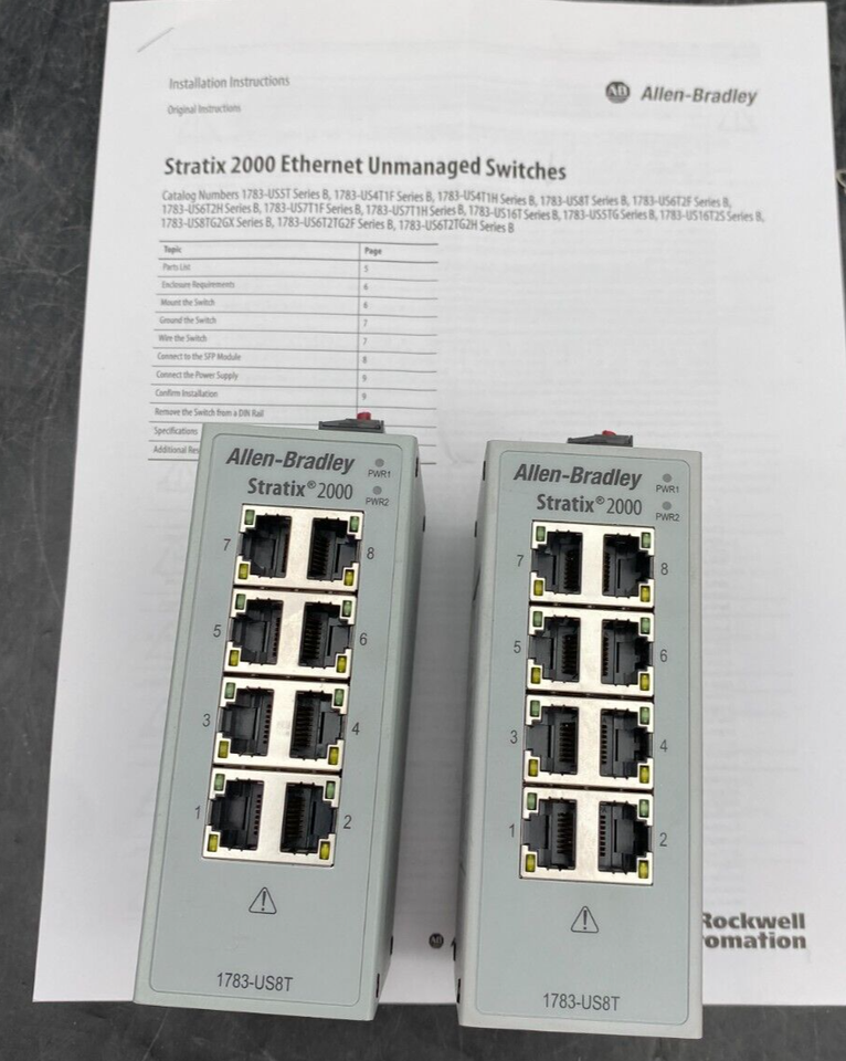 ALLEN-BRADLEY STRATIX 2000 1783-US8T SERIE B ETHERNET UNMANAGED ...