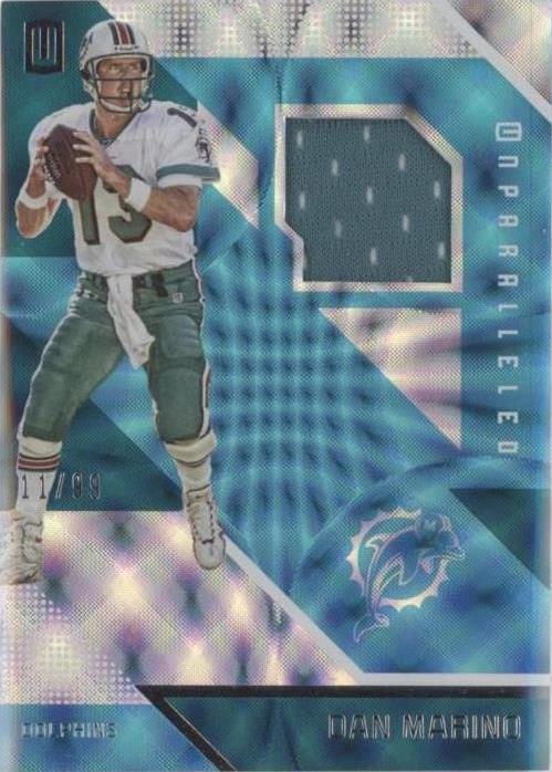 2016 Panini Unparalleled - Dan Marino #54 Teal Single Memorabilia /99 ...