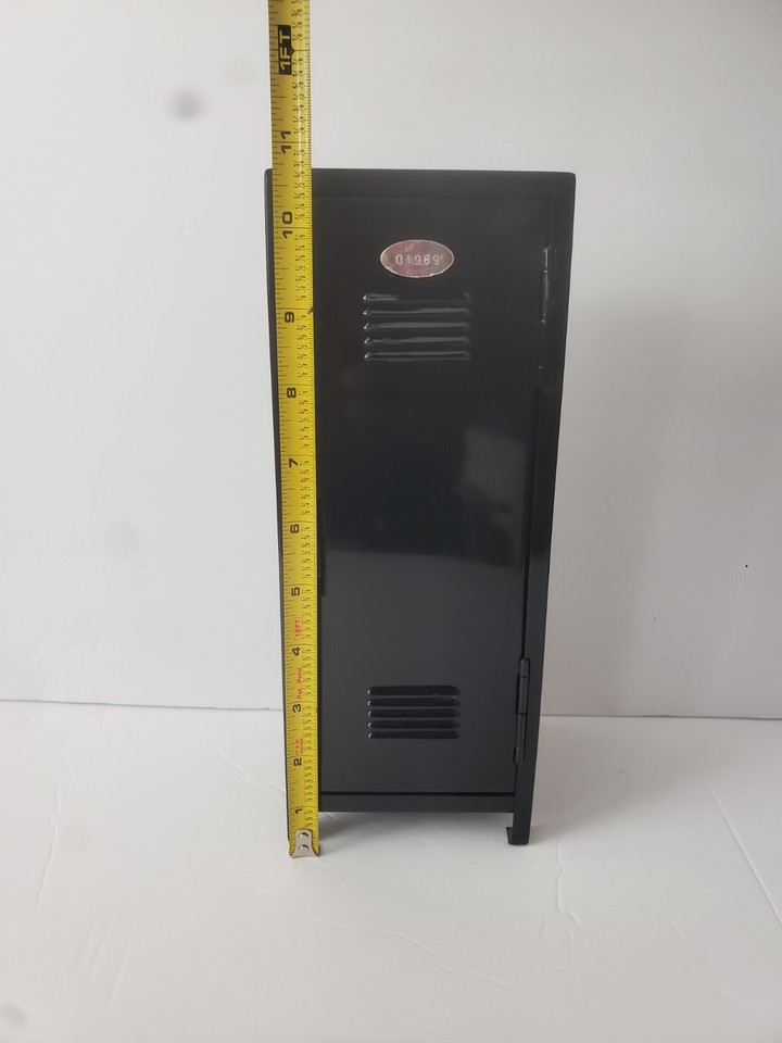 Kids Mini Metal Black Locker Kids Treasure Box 4.25"w x 4.5"d x 10.25"h ...