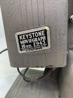 Keystone Moviegraph 16mm Projector Model E-943 Untested Lights Up 1930 ...