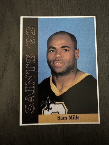 1992 SAM MILLS New Orleans Saints McDag Team Issue Behavioral Health ...