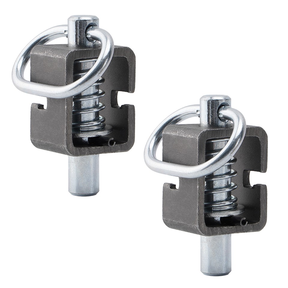 Pair Heavy Steel Spring Trailer Gate Loaded Weld-On Spring Latch Lock ...