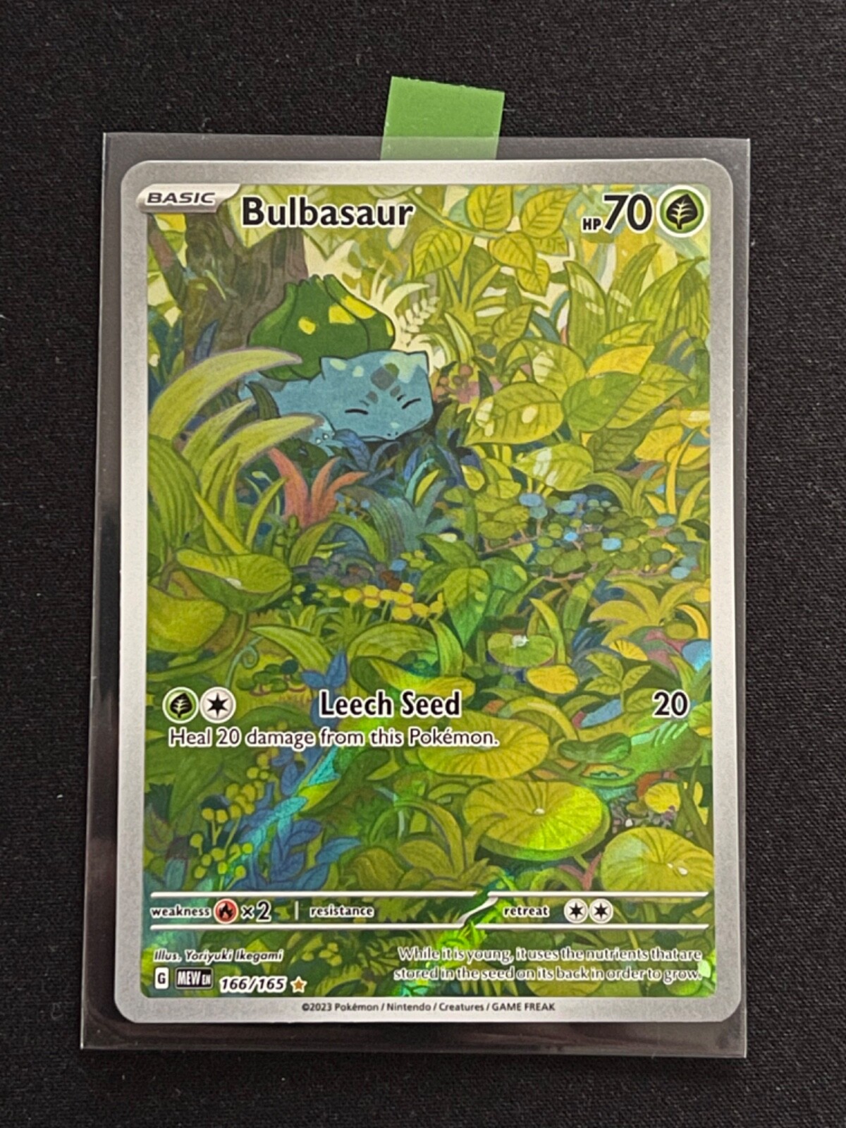 Pokemon TCG Scarlet & Violet 151 Bulbasaur Illustration Rare Holo Card ...