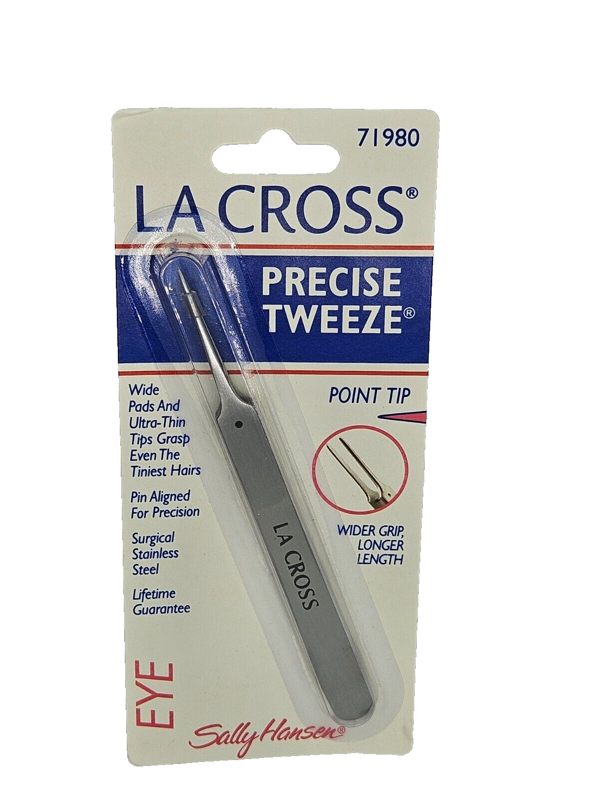 Sally Hansen La Cross Precise Tweeze Eye Point Tip Tweezers 71980 | eBay