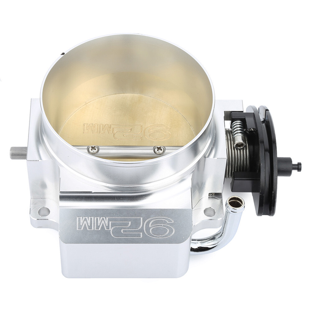92mm Throttle Body High Flow Aluminum Silve For GM Gen III LS1 LS2 LS3 ...