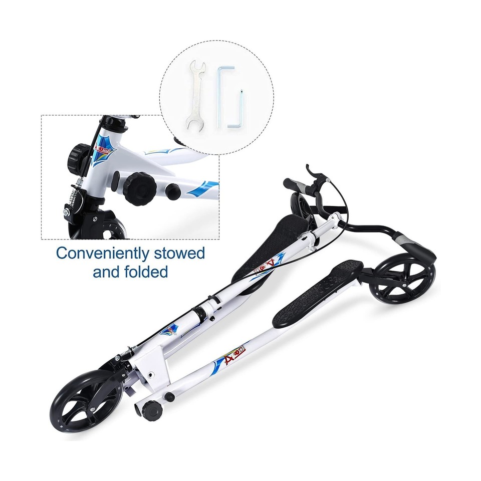 AODI 3 Wheel Foldable Scooter Swing Scooter Tri Slider Kick Wiggle ...