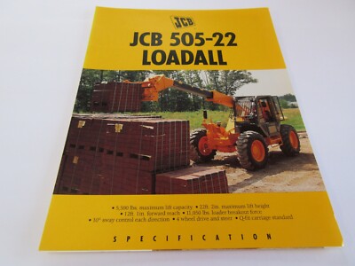 JCB 505-22 Loadall Forklift Sales Brochure 6 Page | eBay