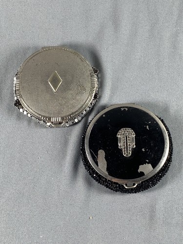 2 Vtg Art Deco Evans Compacts Mesh Enamel | eBay